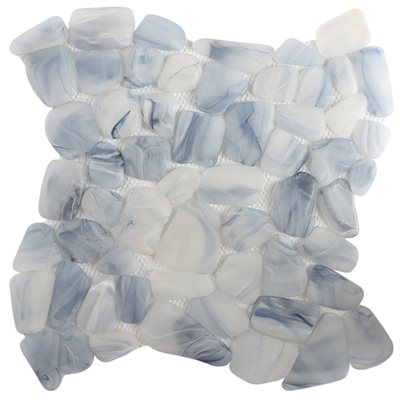 Oasis Glass Blue Frosted Pebble Tile – American Cruiselines Warehouse