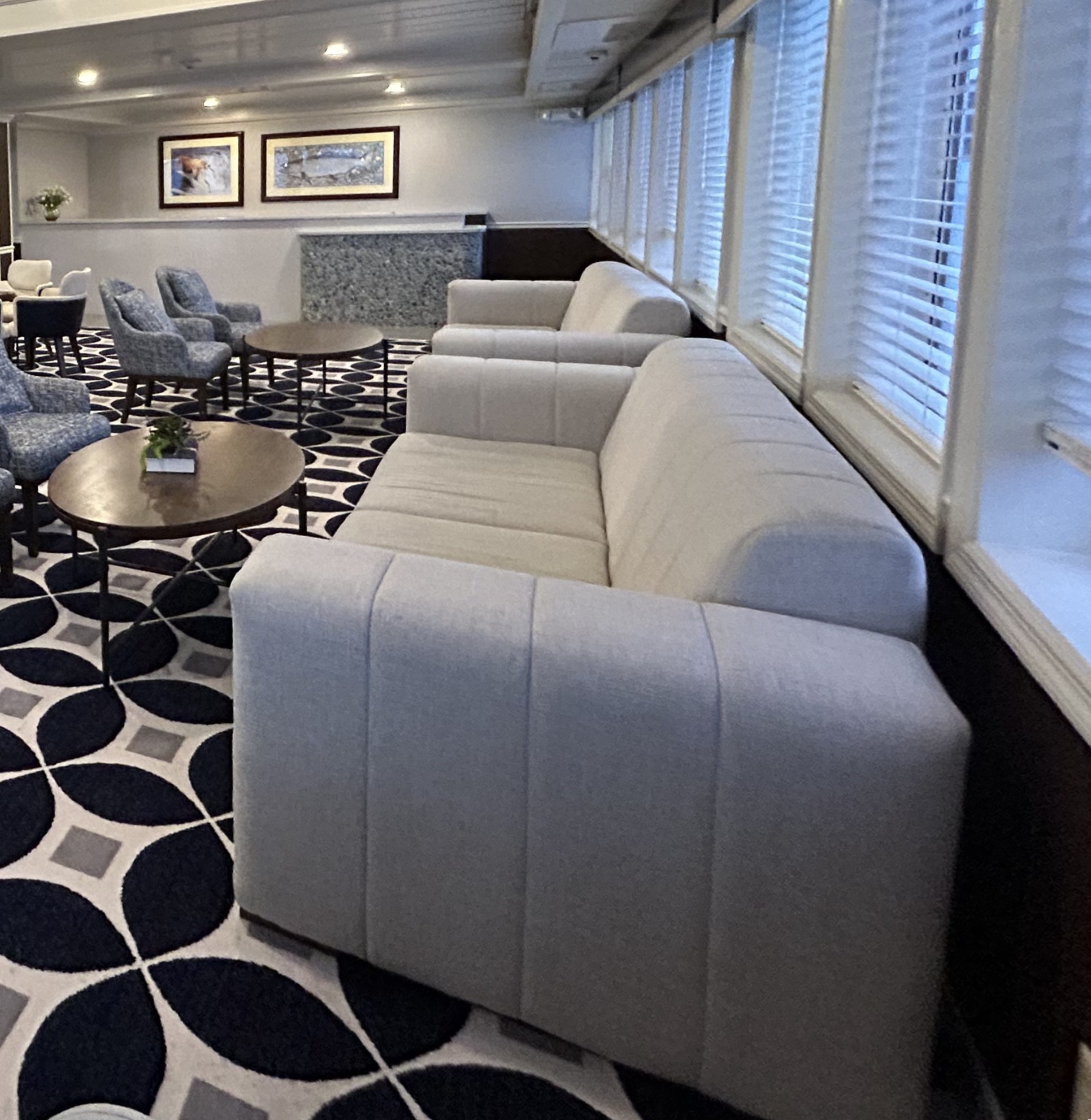 Large Sofa with Two Pillows – American Cruiselines Warehouse